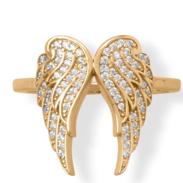 Angel Wings Ring - Etsy