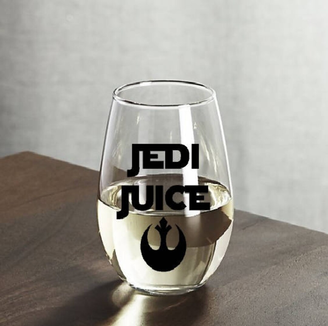 DIY Star Wars Wine Glass Vinyl Decal- Jedi Juice - Etsy