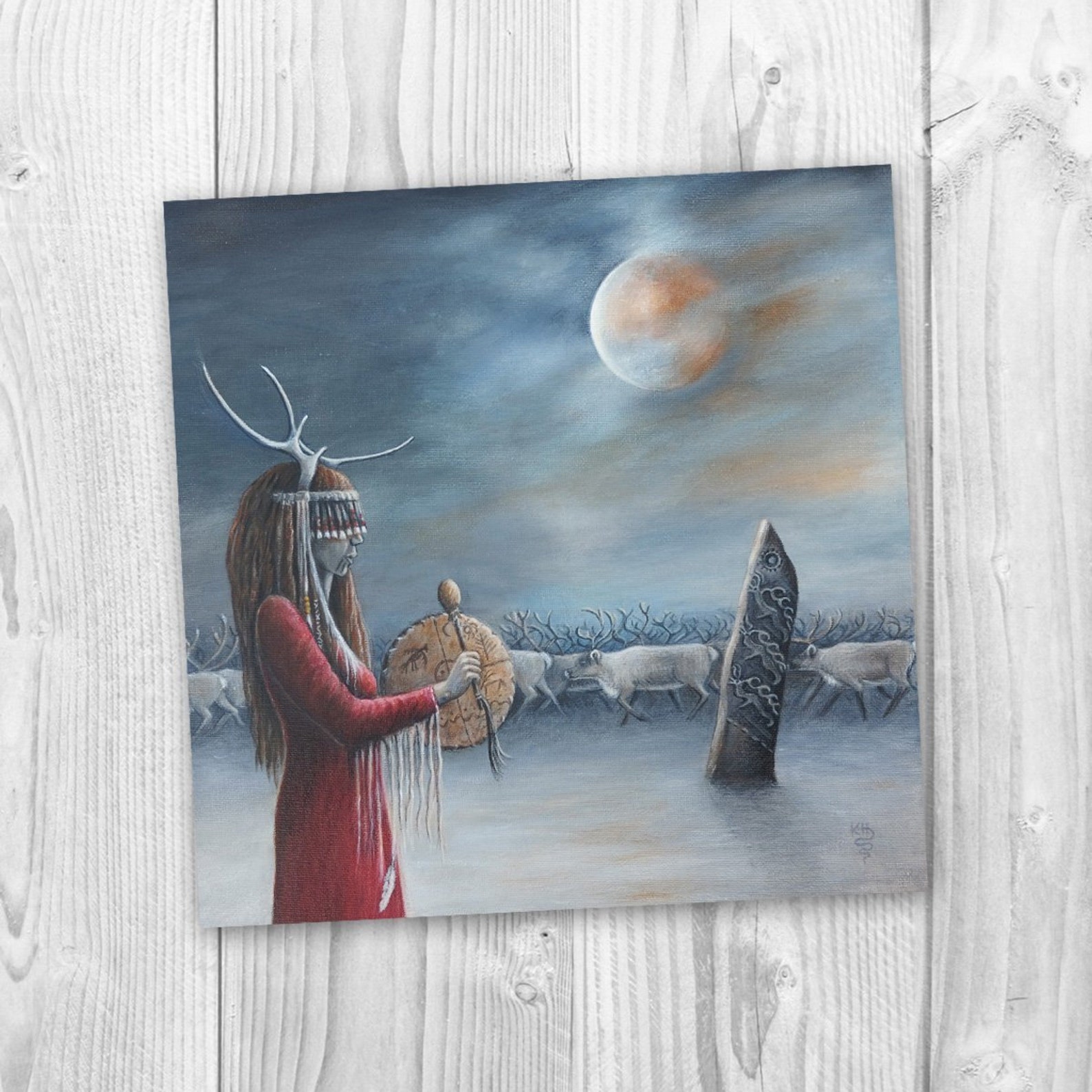 Deer Mother / Yule Card / Winter Solstice / Christmas Card - Etsy