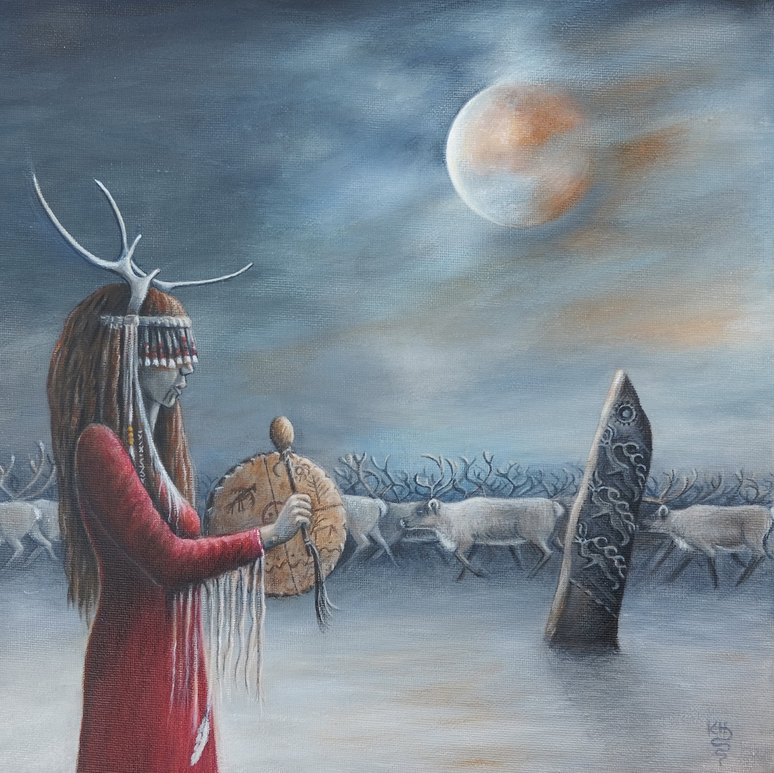 Deer Mother / Yule Card / Winter Solstice / Christmas Card - Etsy