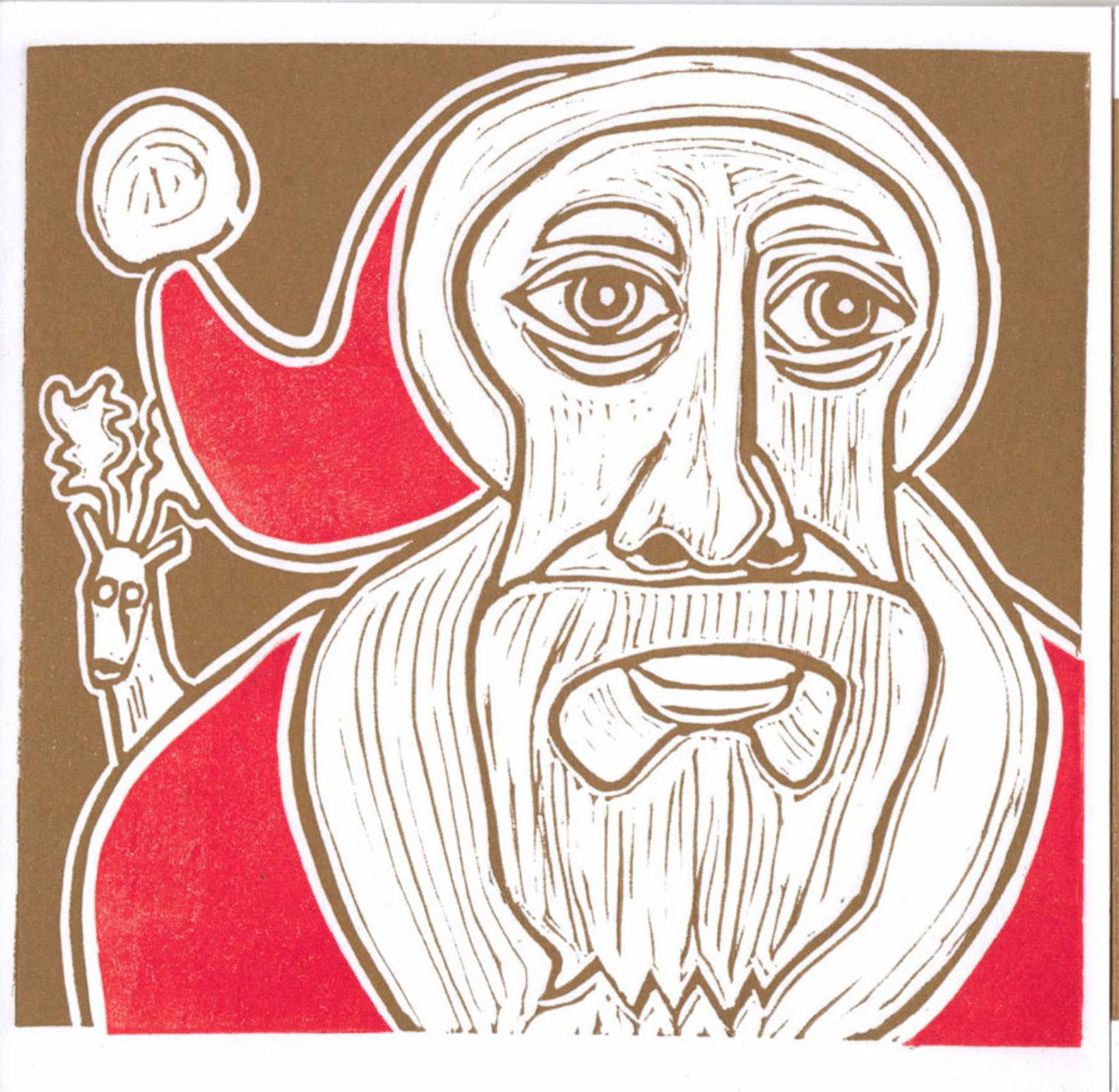 Christmas Eve Lino Cut Print - Etsy