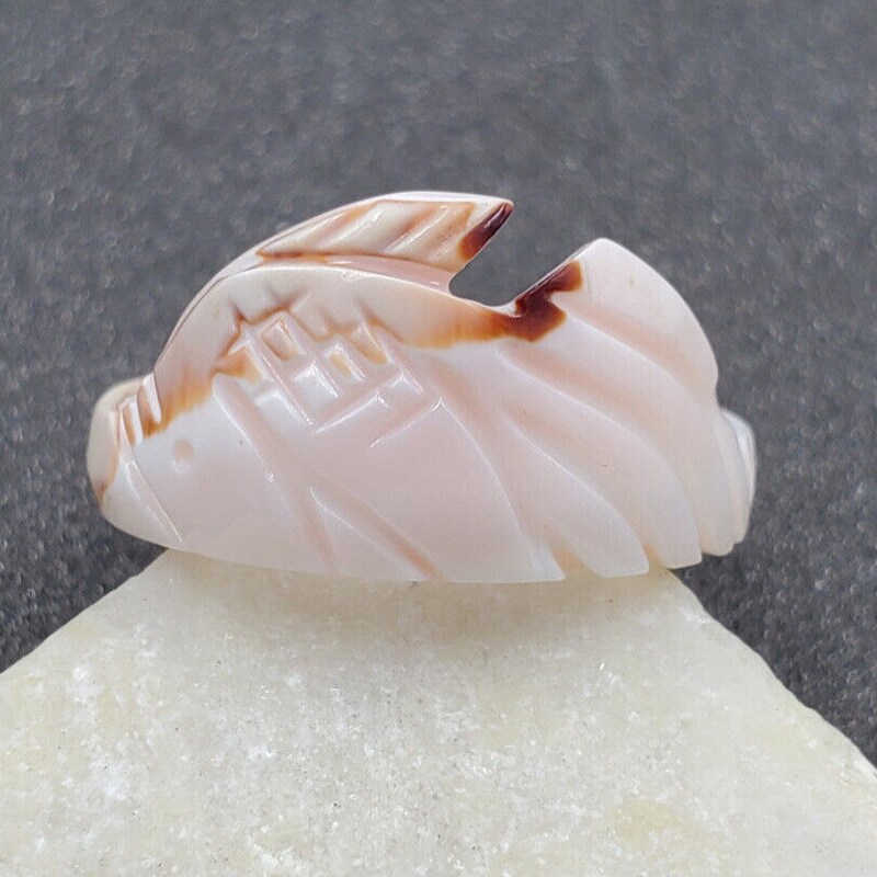 Carved Shell Ring - Etsy