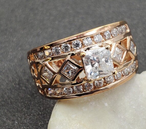 Ross Simons Simulated Diamond CZ 18k Gold Vermeil Ste… - Gem