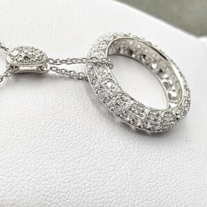 MEDA Vintage Victorian Style CZ Circle Pendant 925 Sterling Necklace 18 ...