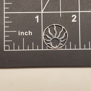 2 Sun Ray Cut Out Round Disk Sterling Bracelet Necklace Earring ...