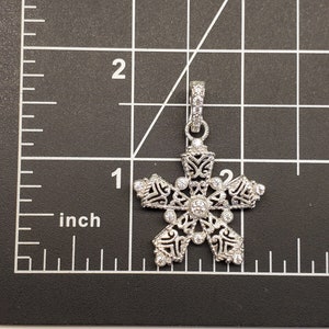 Judith Ripka Diamonique CZ 925 Sterling Silver Snowflake Enhancer ...