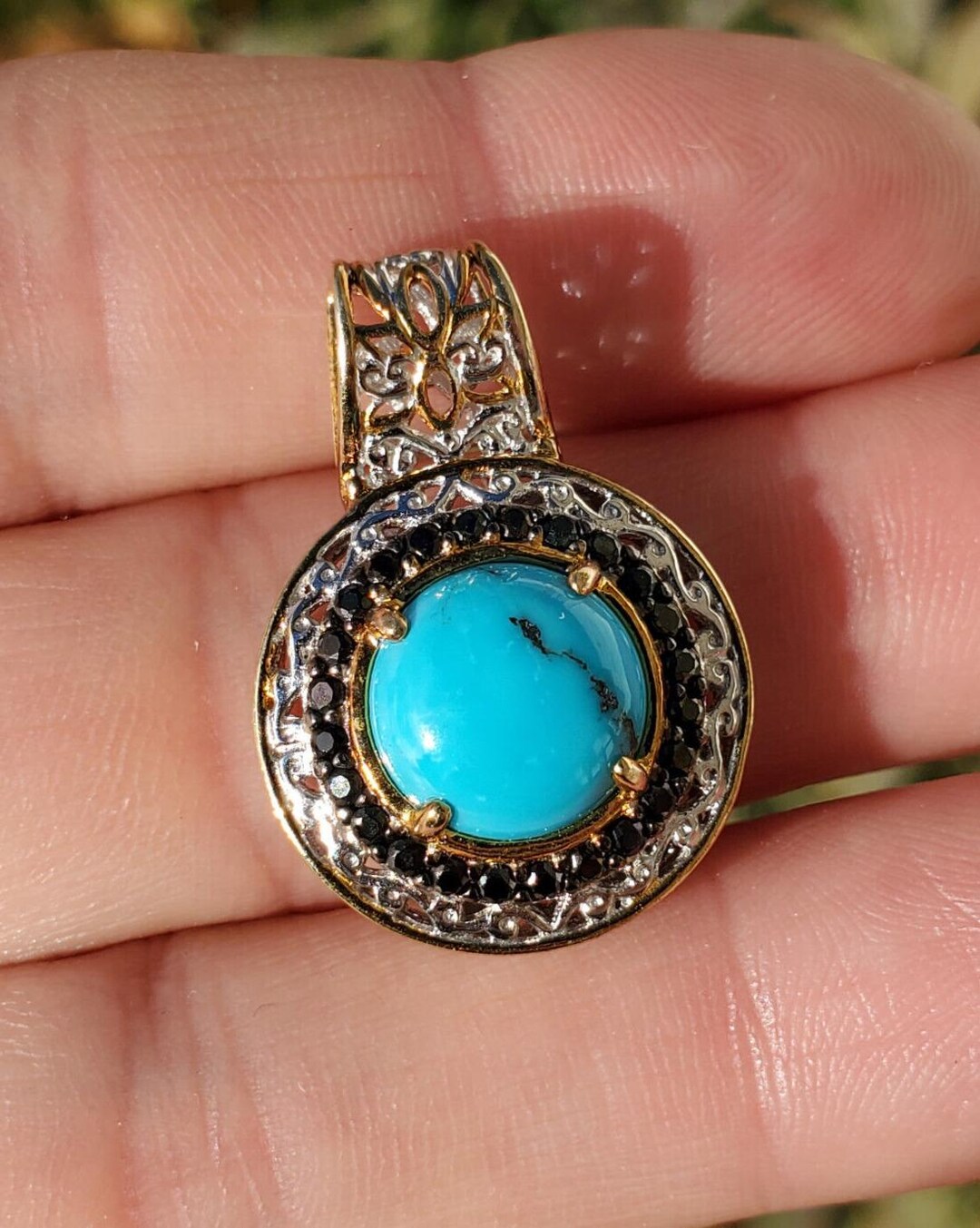 Michael Valitutti Gems En Vogue Bird's Eye Turquoise & Black Spinel ...