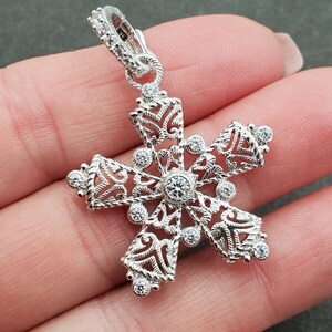 Judith Ripka Diamonique CZ 925 Sterling Silver Snowflake Enhancer ...