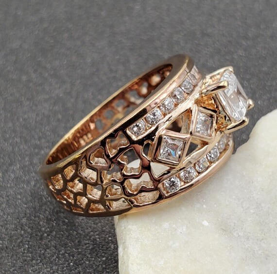 Ross Simons Simulated Diamond CZ 18k Gold Vermeil Ste… - Gem