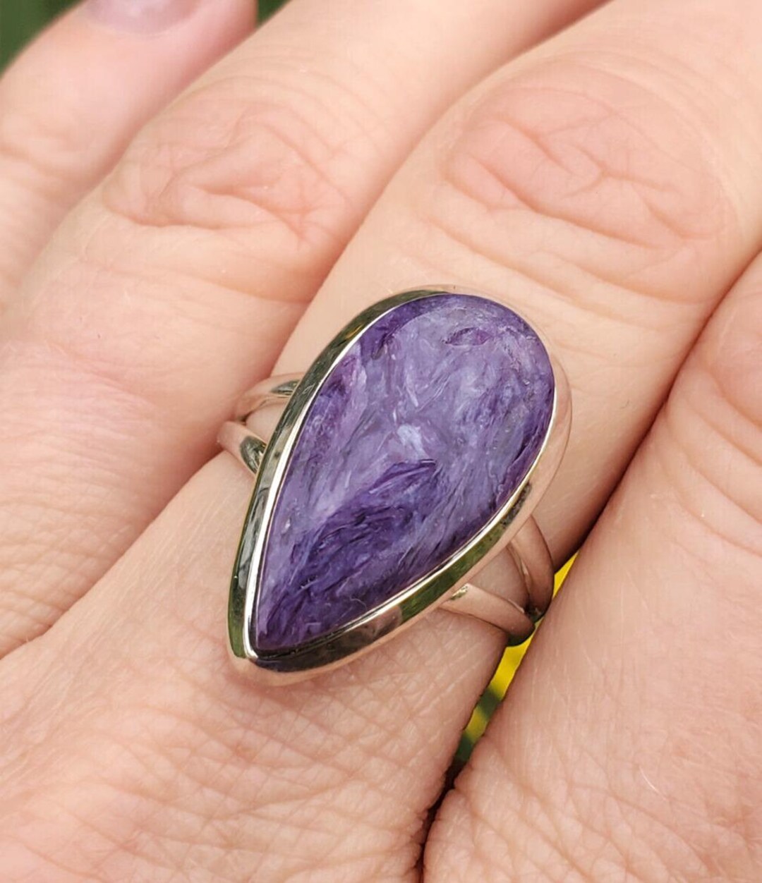 Estate Purple Charoite 925 Sterling Silver Southwest Ring Size 7.5 - Etsy