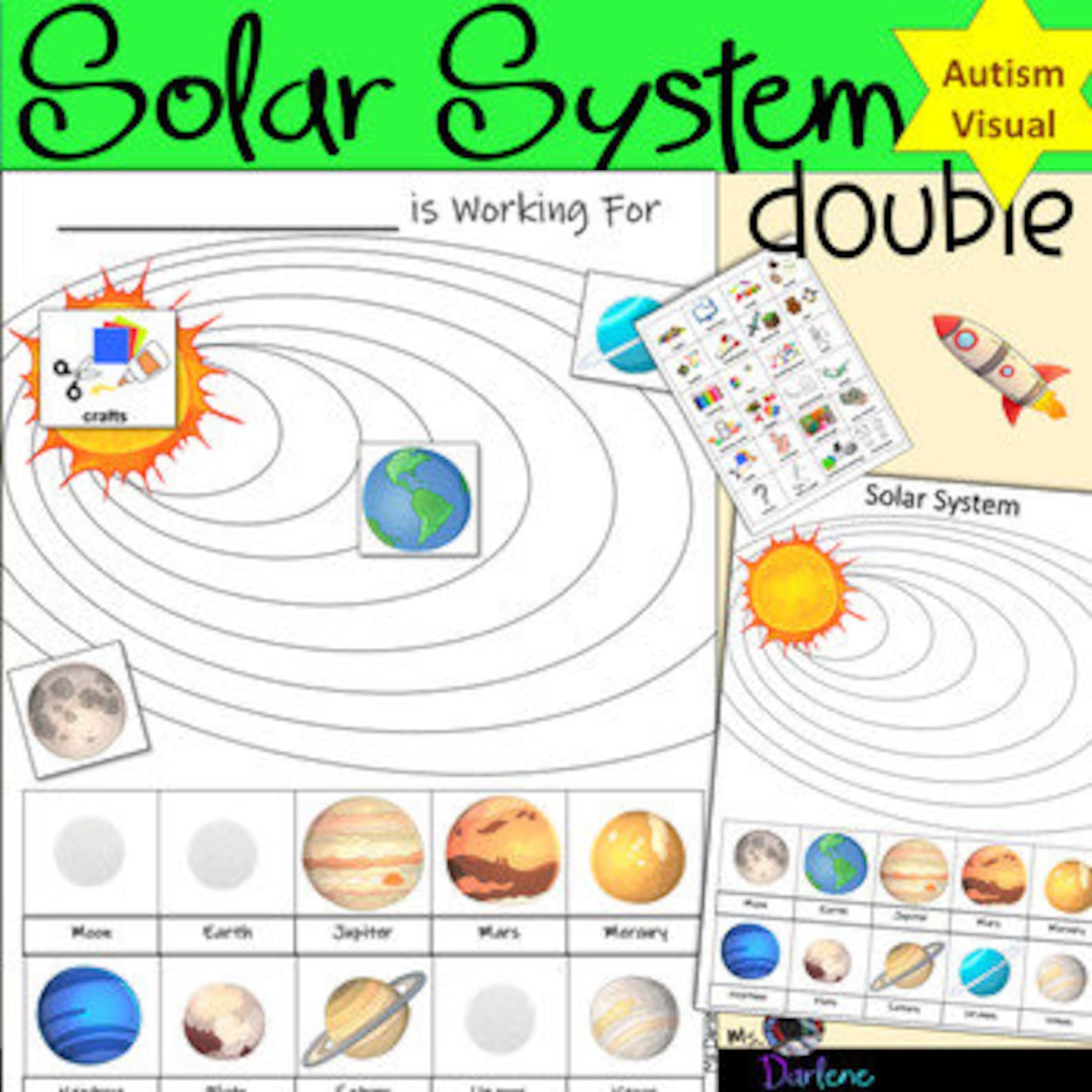 Solar System Printable, File Folder Activity~autism, Homeschool ...