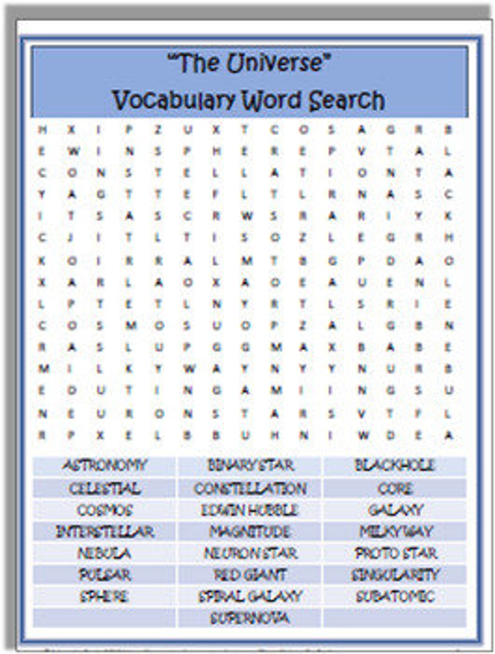 5th Gr. Science I Word Search Puzzle I No PREP I Elementary Science ...