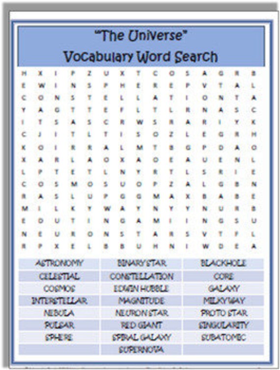 Science Word Search 5th Grade