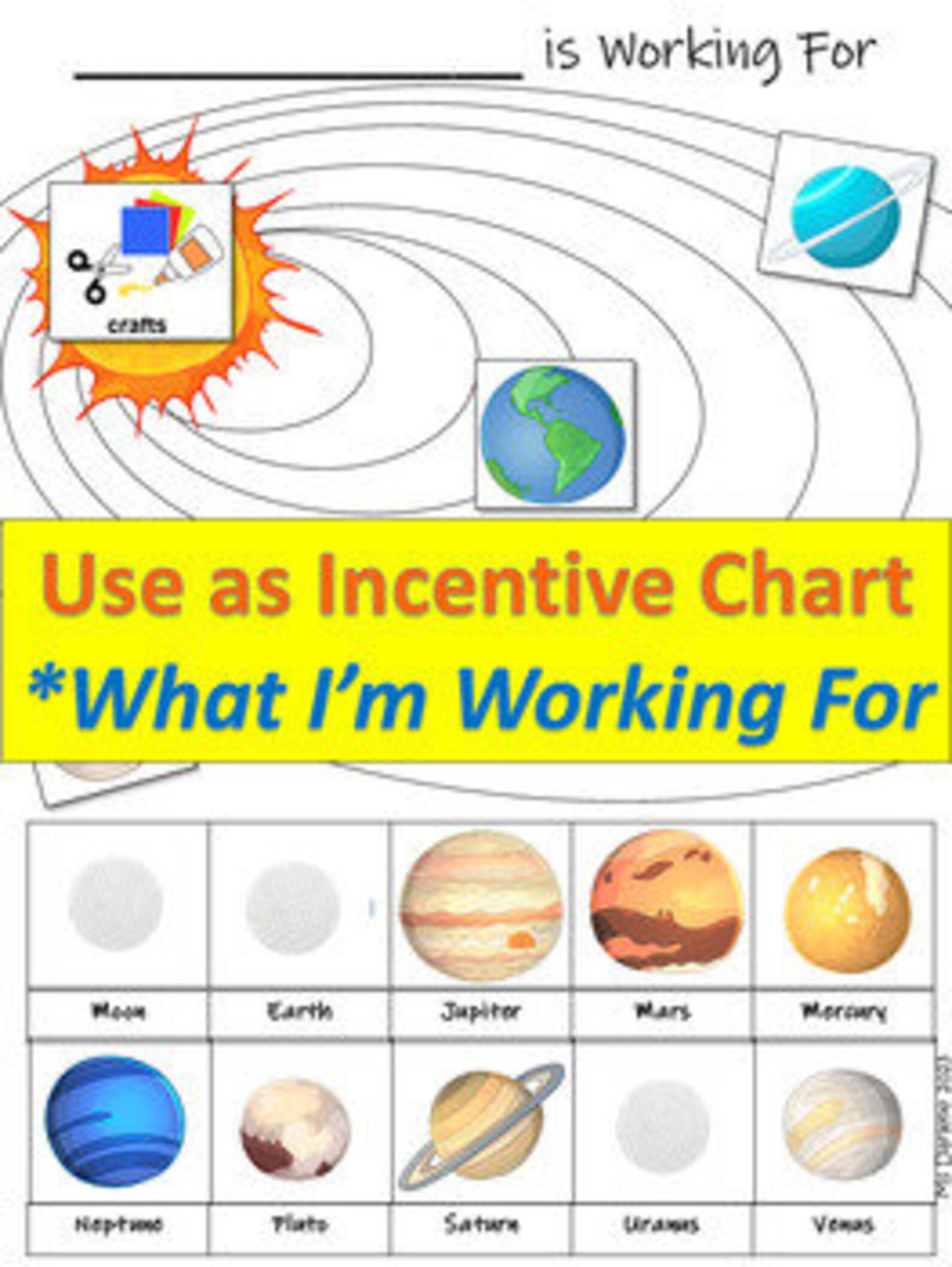 Solar System Printable, File Folder Activity~autism, Homeschool ...