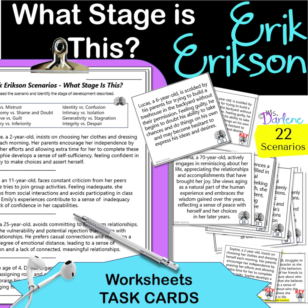 Erik Erikson Scenarios | Instant Download | Psychology Study Guide ...