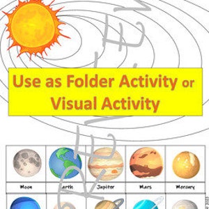 Solar System Printable, File Folder Activity~autism, Homeschool ...