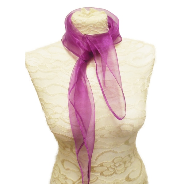 Purple Silk Scarf - Etsy