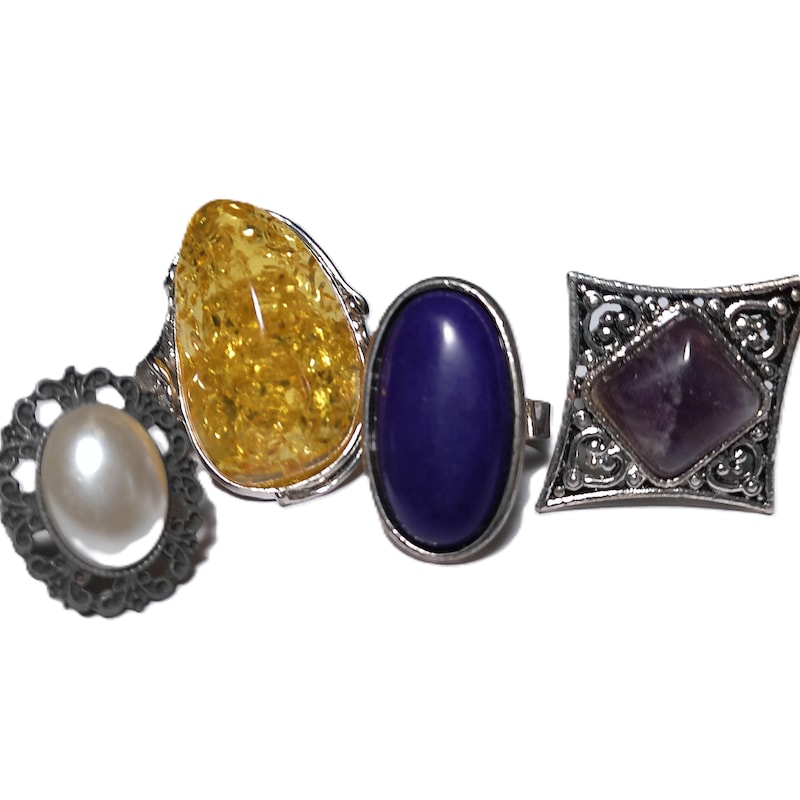 Chunky Costume Rings Lot - Etsy