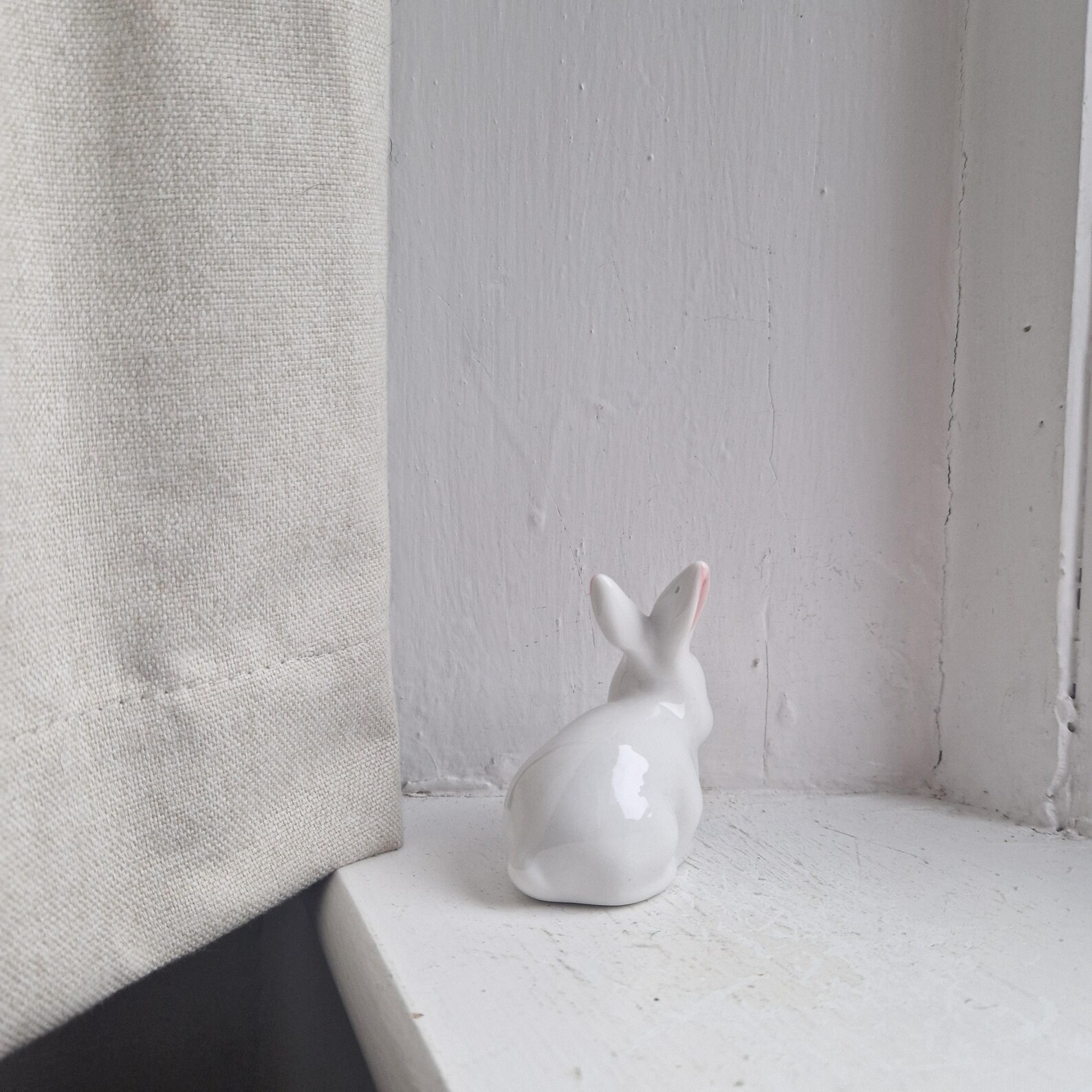 White Rabbit Familiar: Lovely Miniature Lucky White Rabbit Porcelain ...