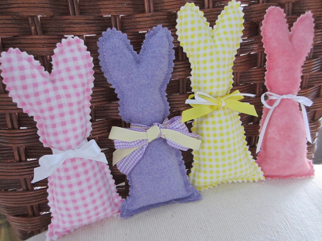 Easter Bunny, Stuffed Flannel Bunny, Small Easter Stuffie, Easter ...