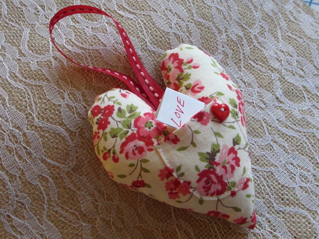 Hanging Heart, Love Note Heart, Floral Heart, Doorknob Heart ...
