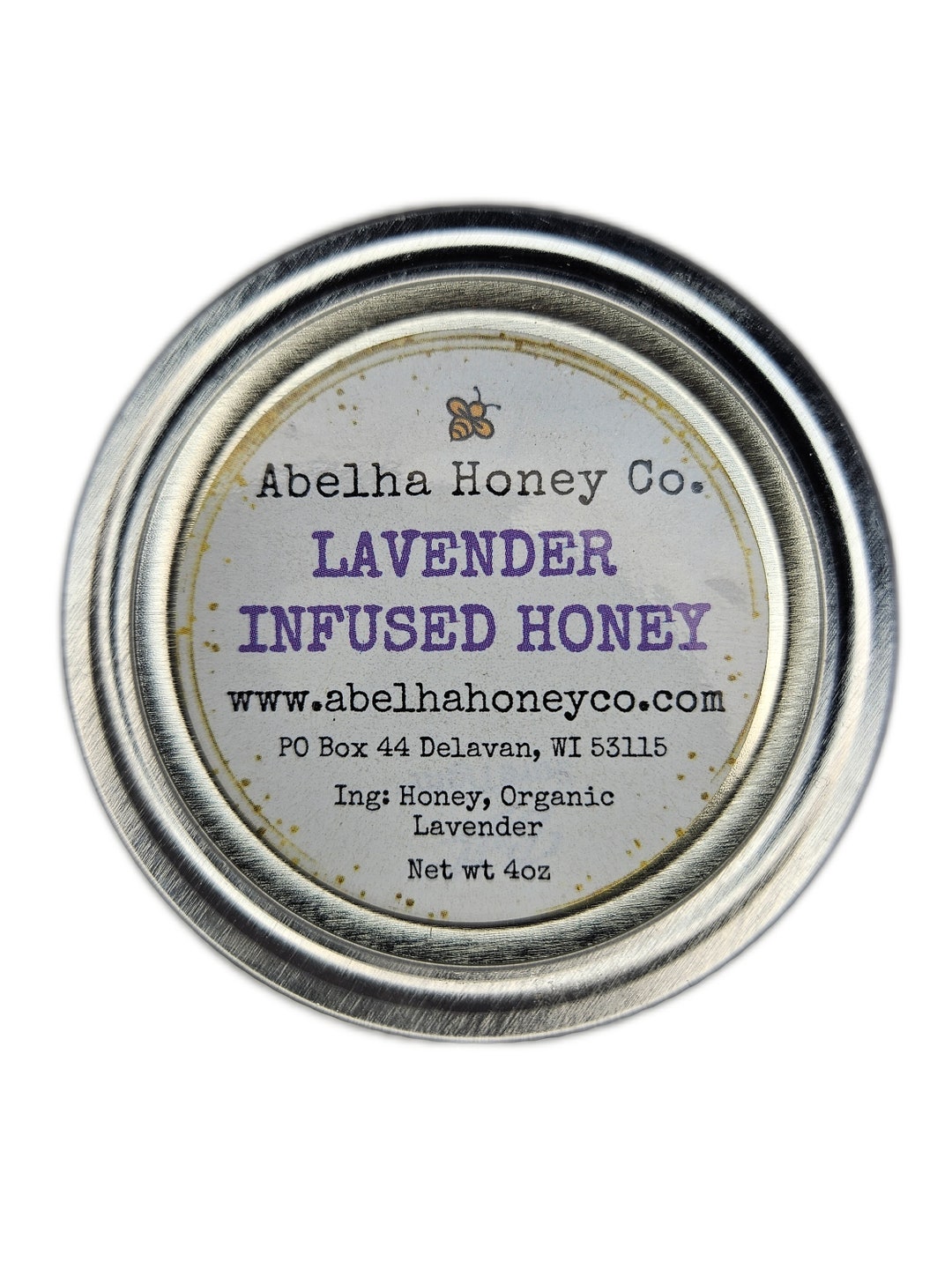 Lavender Gourmet Infused Honey | 4 Oz Glass Jar | Raw Pure Local ...
