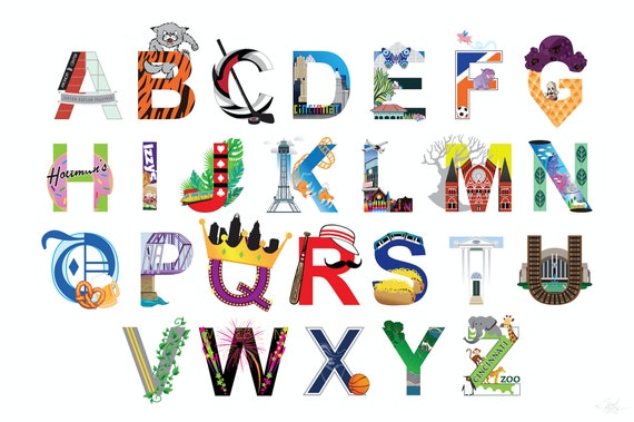 24x36 Cincinnati ABC Poster | Etsy