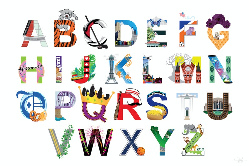 24x36 Cincinnati ABC Poster - Etsy