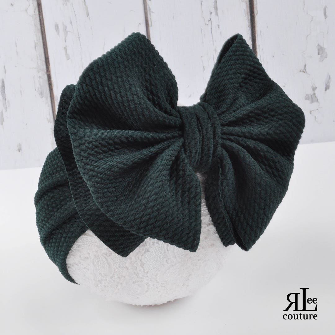 Forest Green Bow forest Green Headwrap Baby Bow Girls Bow Forest Green ...