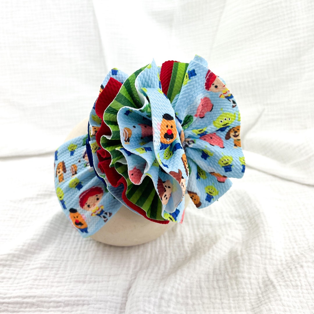 Toy Ruffle Bow Shredded Wrap Pull Proof Baby Bow Messy Bow - Etsy