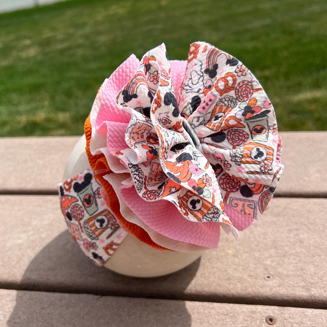 Mouse Theme Park Ruffle Bow - Shredded Wrap - Pull Proof - Baby Bow - Etsy