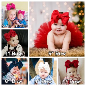 Dark Red Bow - Dark Red Headwrap - Baby Bow - Big Red Bow - Dark Red ...