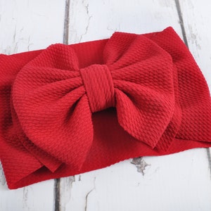 Dark Red Bow - Dark Red Headwrap - Baby Bow - Big Red Bow - Dark Red ...
