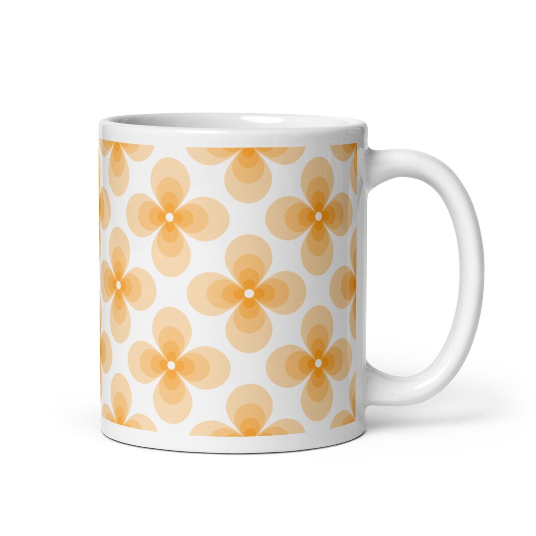 Retro Coffee Mug MCM Mid-century Modern 50s 60s Orange - Etsy