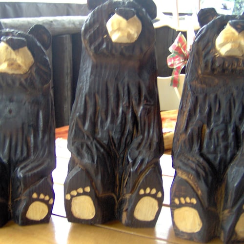 Chainsaw Carved Rail Bear - Etsy