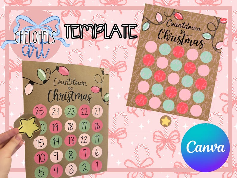Editable Countdown to Christmas Banner • Canva Mini Banner Template ...