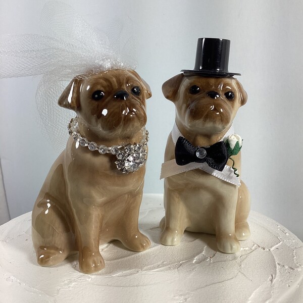 Pug Wedding Cake Topper - Etsy