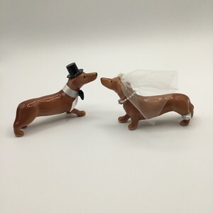 Dachshund Wedding Dogs / Weiner Dogs Dressed as Bride and Groom ...
