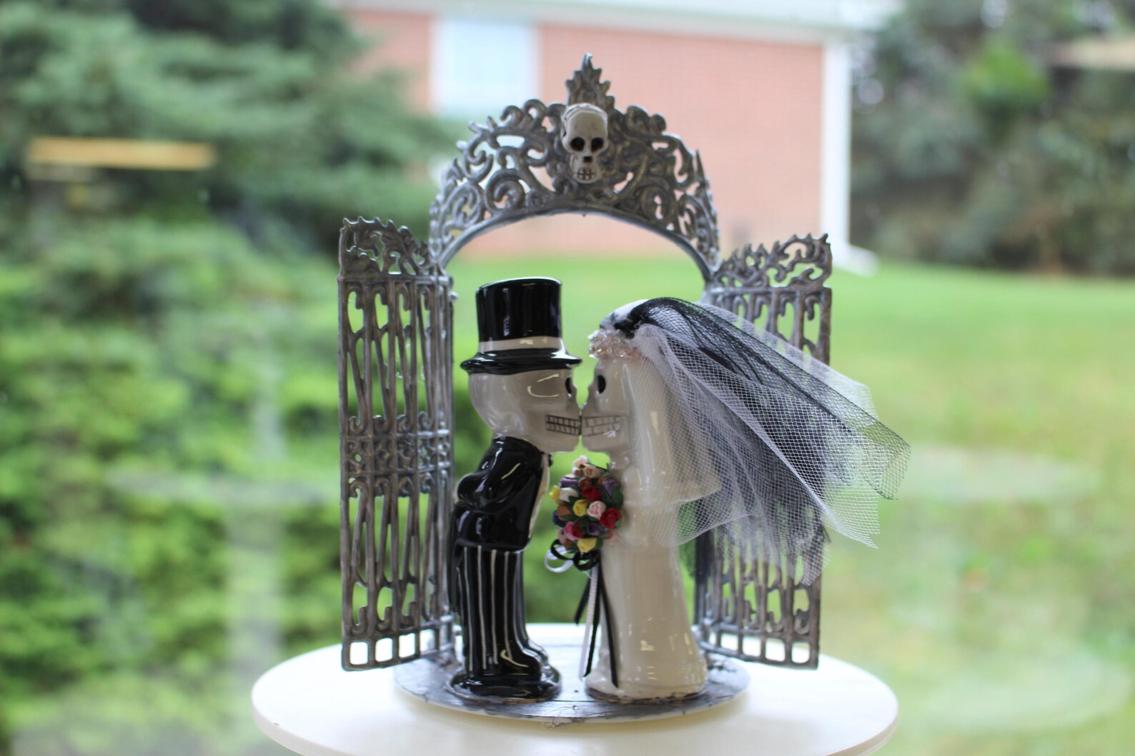 Bride and Groom Ghoul Cake Topper/ Skeleton Cake Topper/ | Etsy