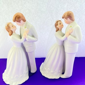 Dancing Bride and Groom Cake Topper Hand Painted Vintage Rare Find ...