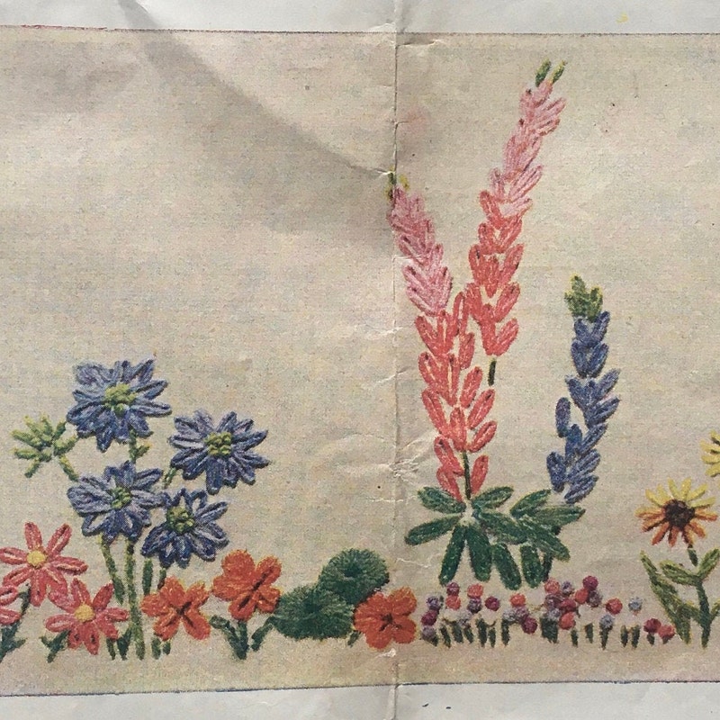Vintage Flower Embroidery - Etsy