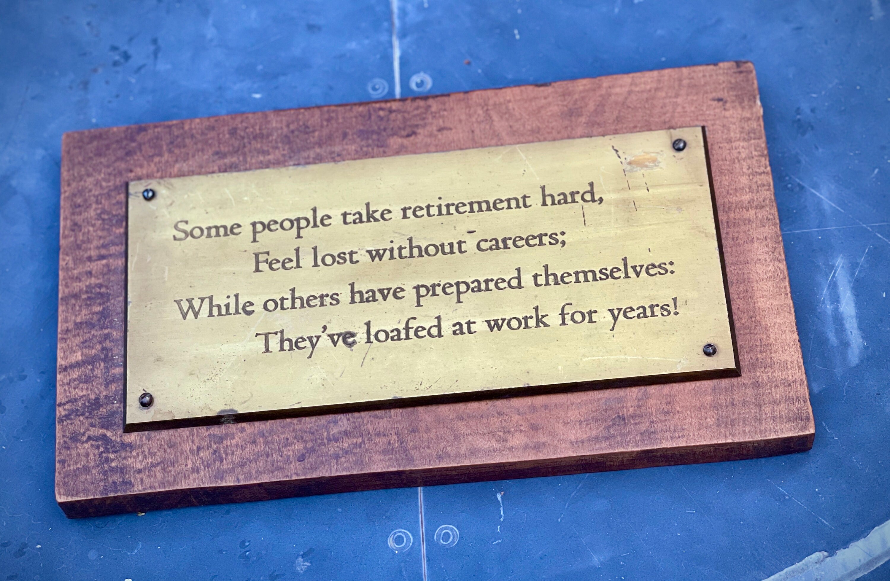 Retirement Gift Vintage Engraved Bronze Sign Fathers Gift - Etsy