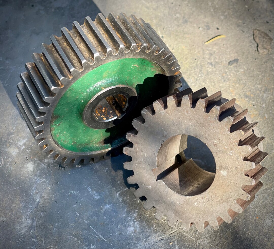 Pair of Antique Industrial Gears Steel From a Knitting Factory in ...