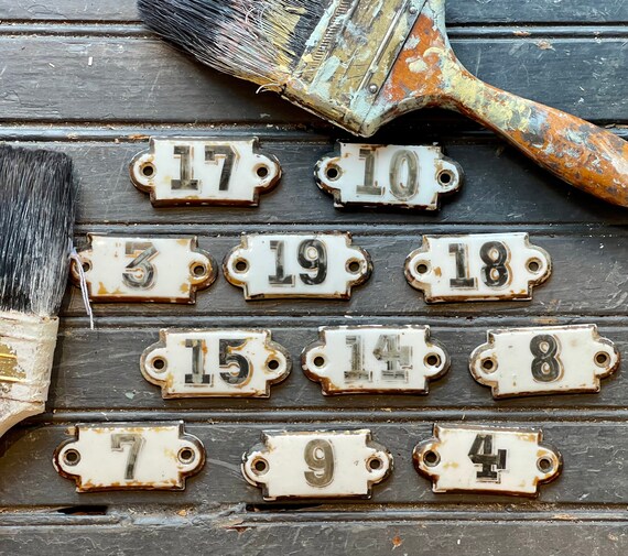 Group of French Antique Porcelain Numbers 19th Century Gold | Etsy