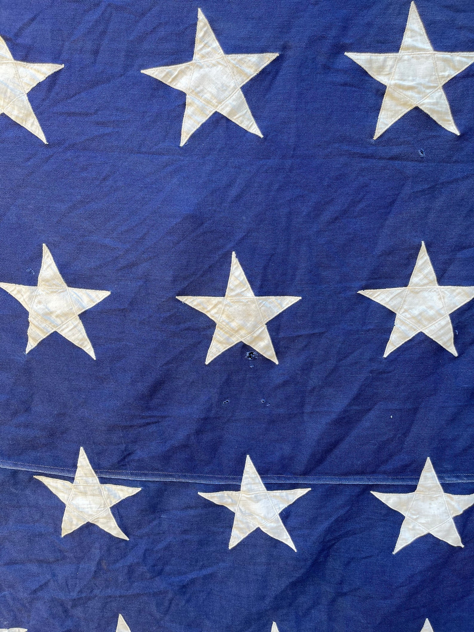Large Antique American Flag USN Jack 48 Star Navy Ship Flag Rare ...
