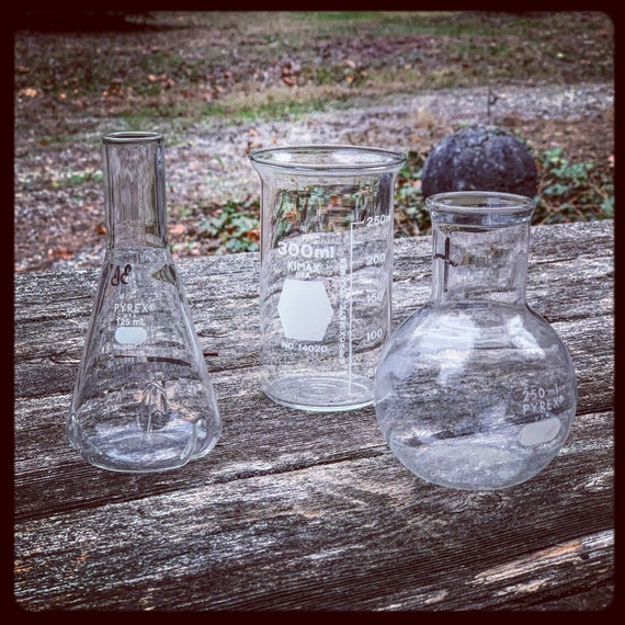 1980's Pyrex Bud Vases Set of 3 About 5 Tall - Etsy