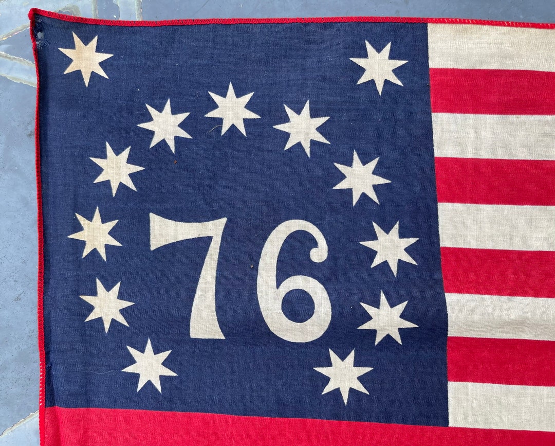Vintage Bennington Flag Bicentennial American Flag Cotton 1976 17 X 11 - Etsy