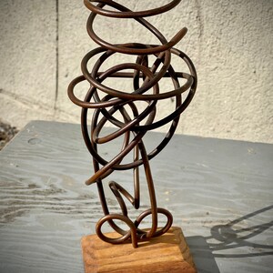 Vintage Mid Century Modernist Copper Wire Sculpture One of Two - Etsy