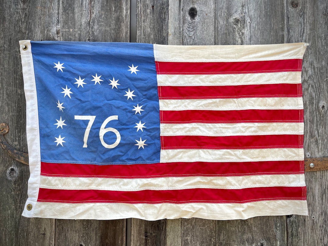Nice! Vintage Bennington Flag 1976 American Revolutionary Flag Cotton ...