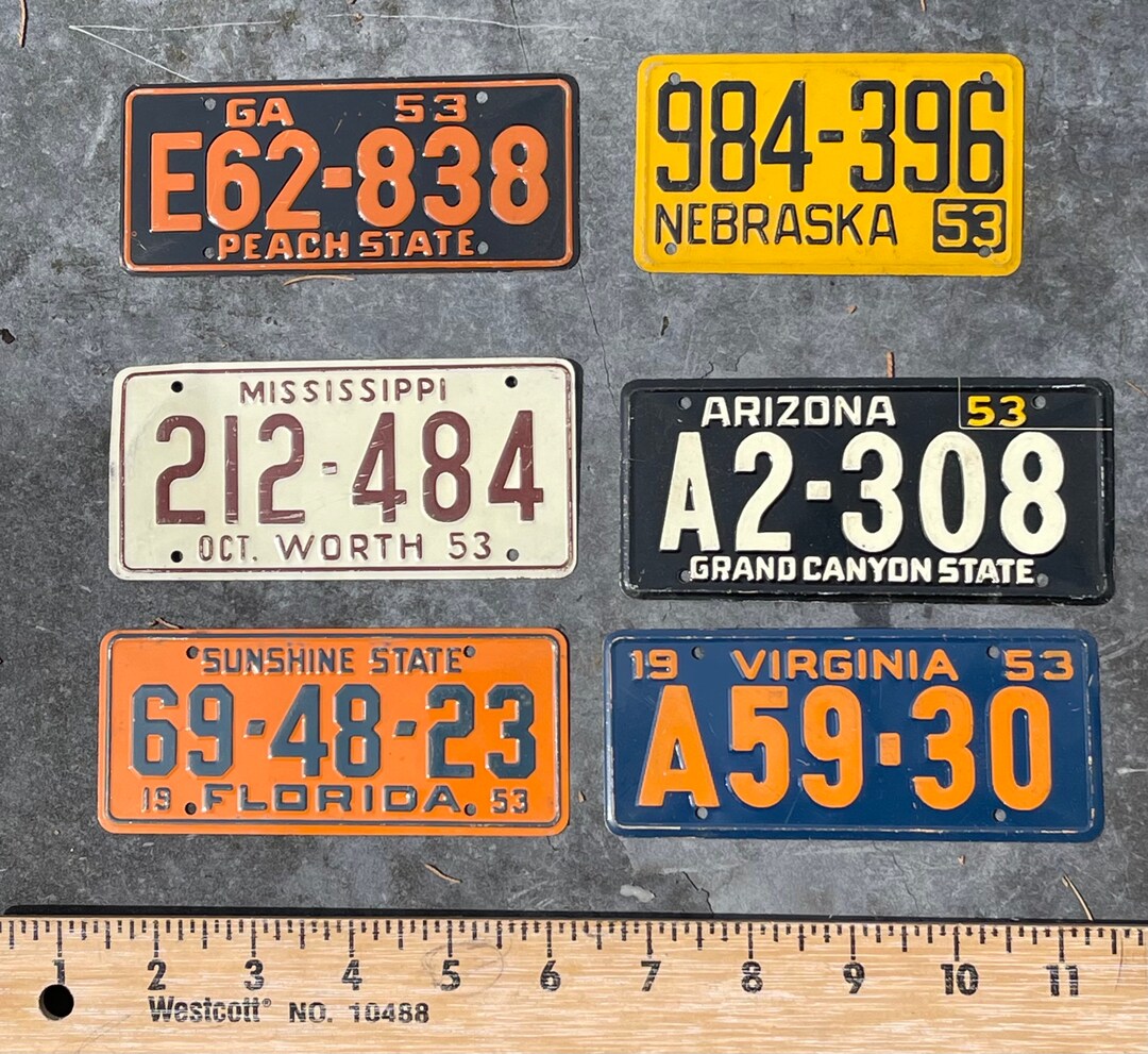 Collection of Vintage Bicycle Plates All 1953. or Buy One FREE SHIPPING ...
